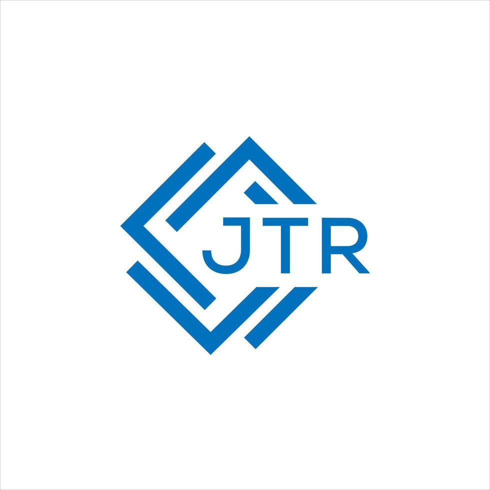 jtr creativo circulo letra logo concepto. jtr letra diseño.jtr letra logo diseño en blanco ...