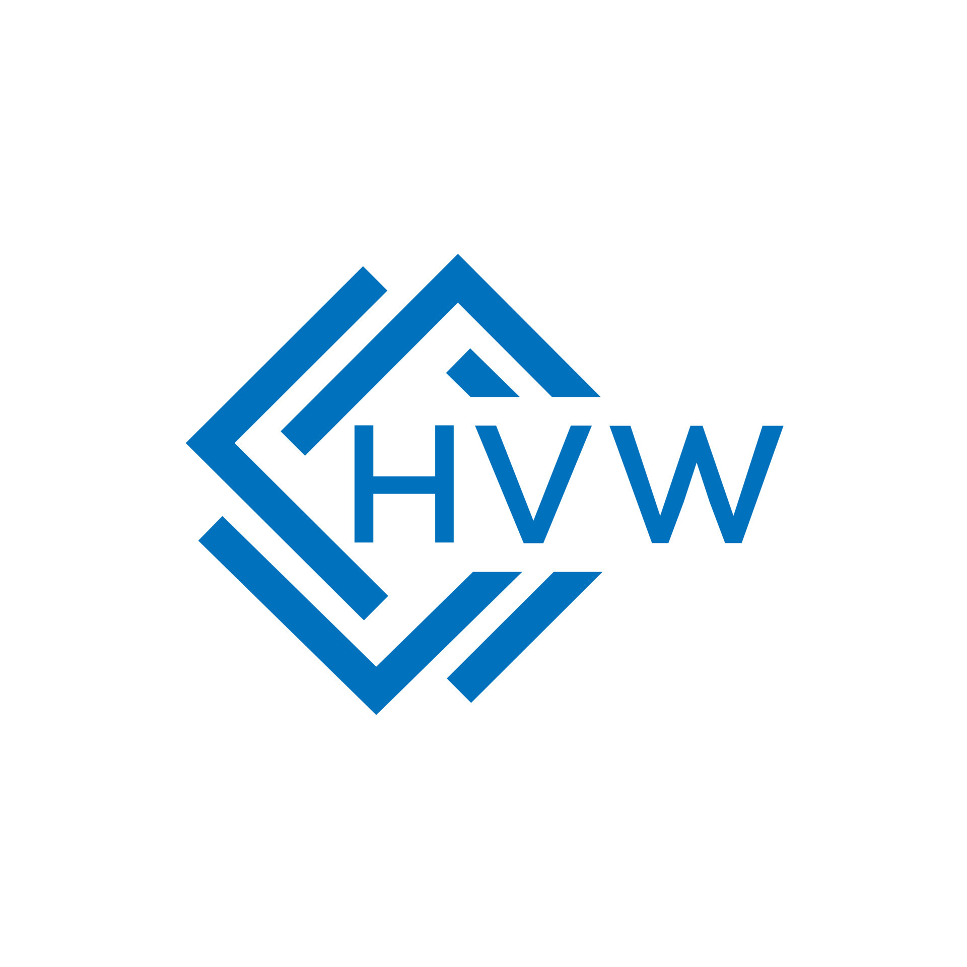 HVW letter logo design on white background. HVW creative circle letter logo concept. HVW letter ...