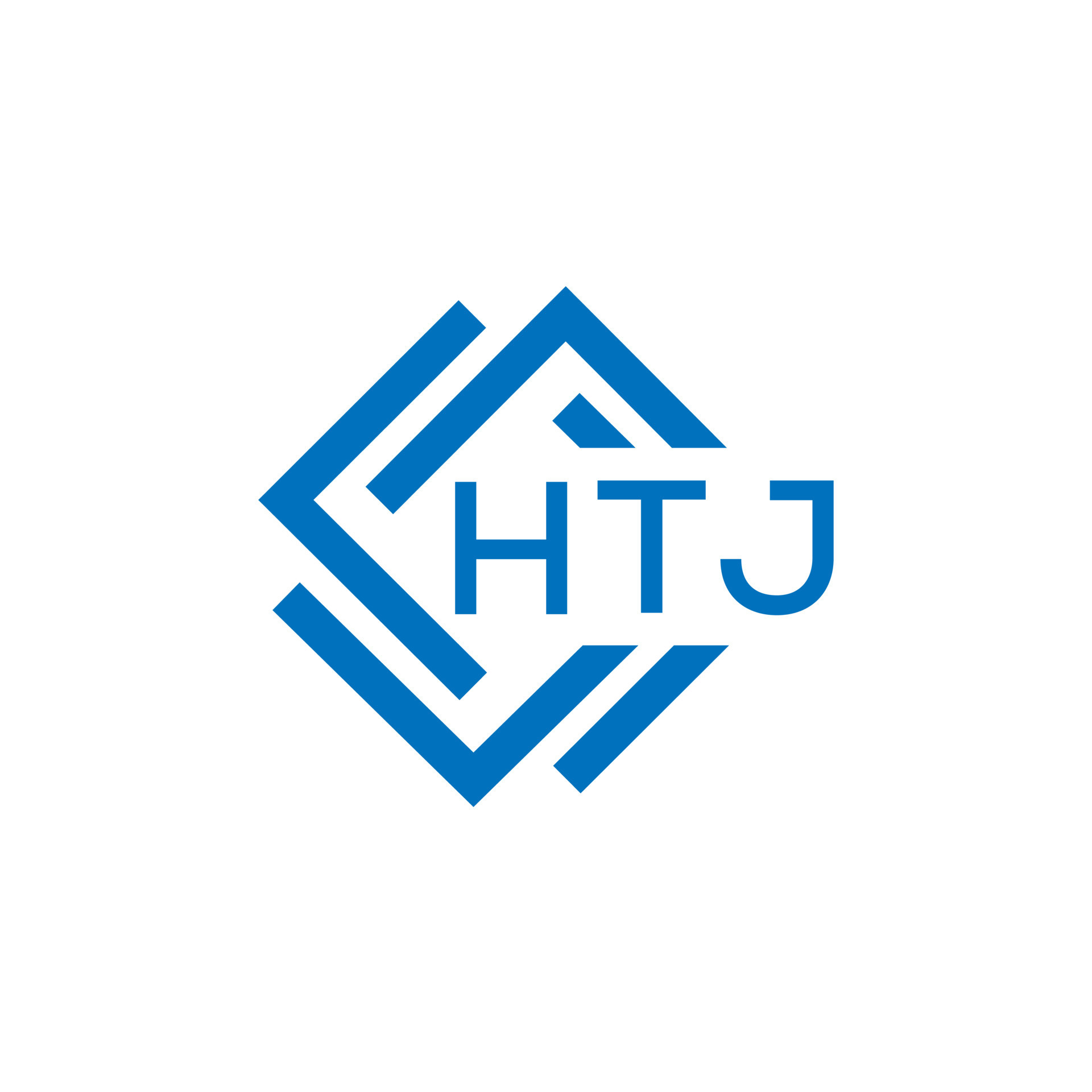 Htj Letter Logo Design On White Background Htj Creative Circle Letter