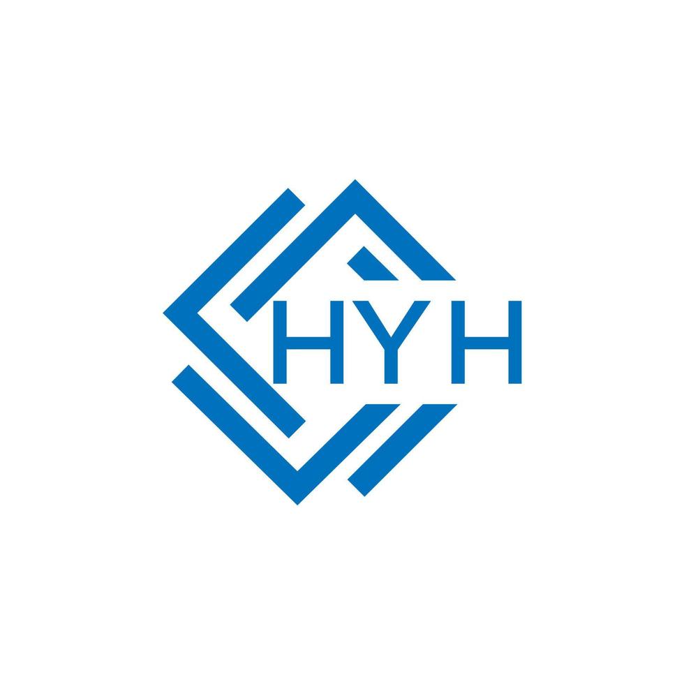 hyh creativo circulo letra logo concepto. hyh letra diseño.hyh letra logo diseño en blanco ...