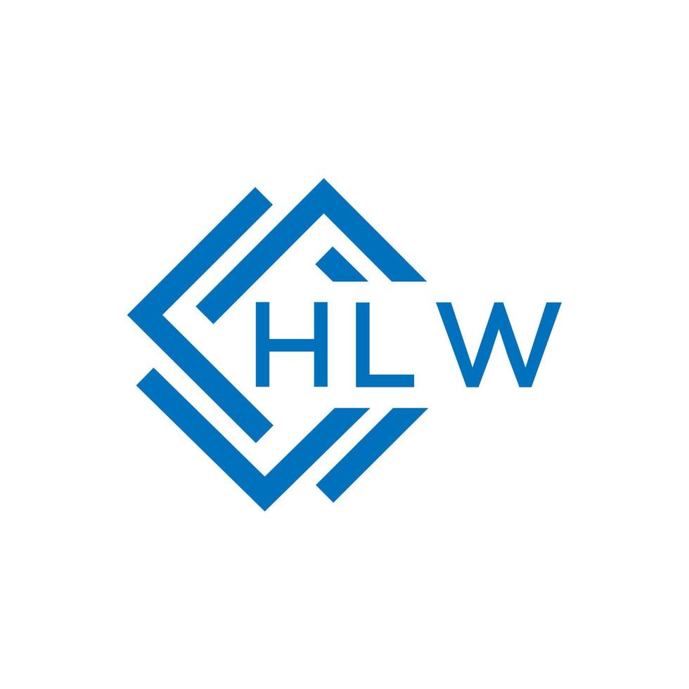 HLW letter logo design on white background. HLW creative circle letter logo concept. HLW letter ...