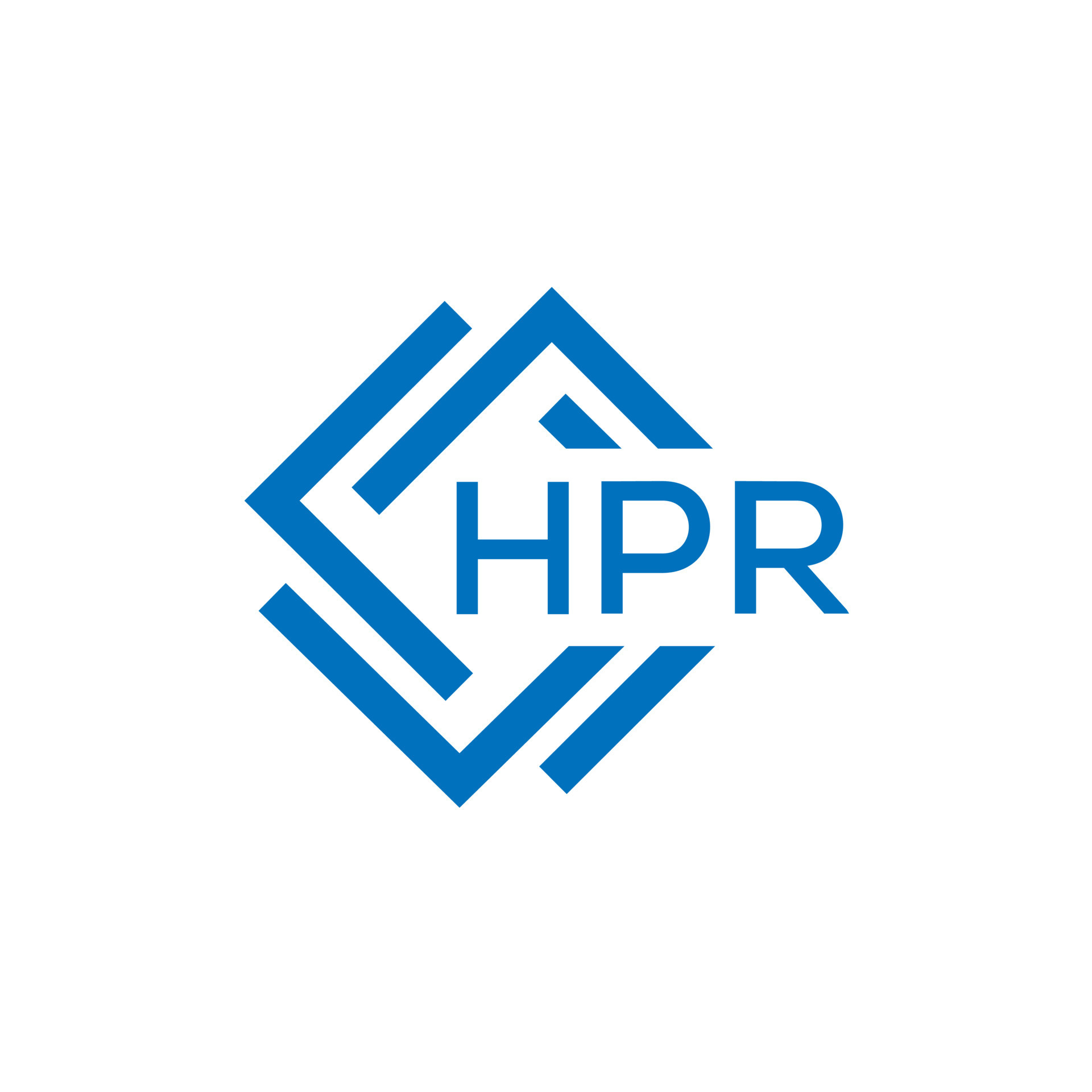Hpr Letter Logo Design On White Background Hpr Creative Circle Letter