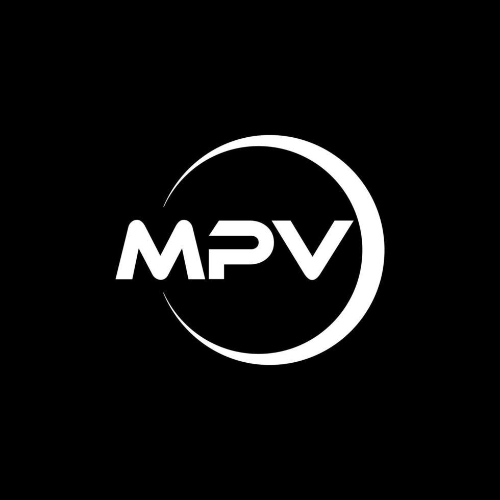 mpv letra logo diseño en ilustración. vector logo, caligrafía diseños para logo, póster ...