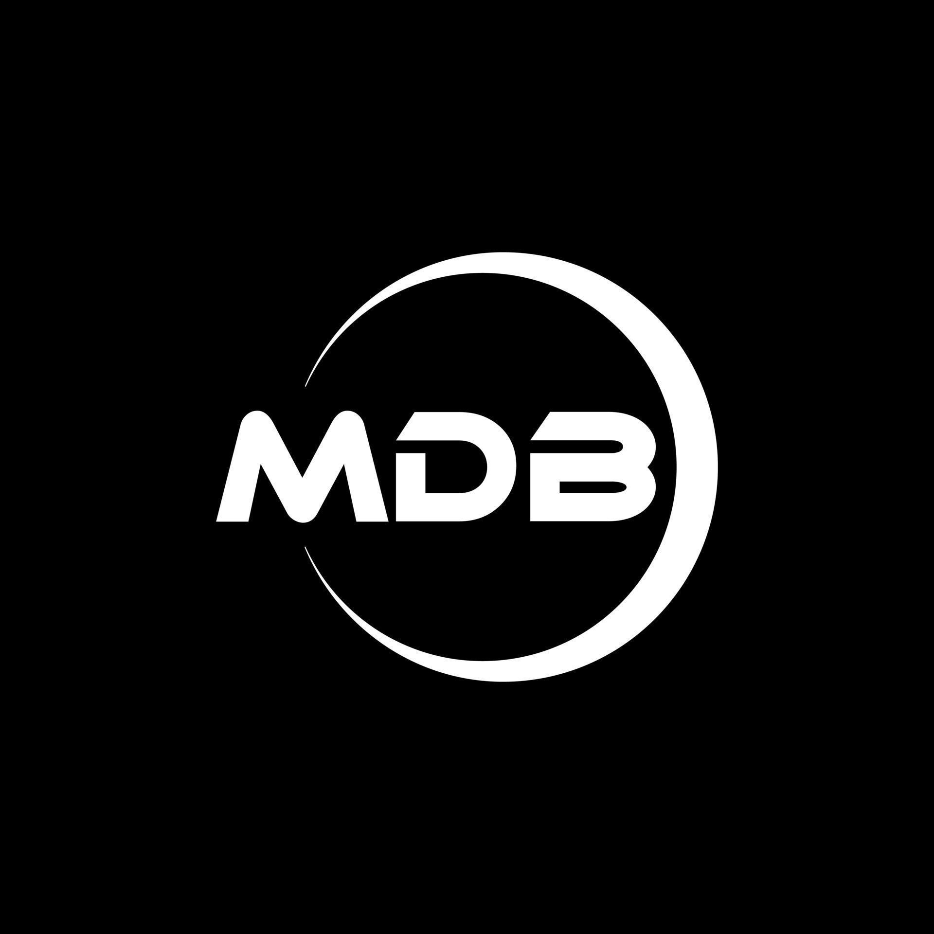 MDB letter logo design in illustration. Vector logo, calligraphy designs for logo, Poster ...