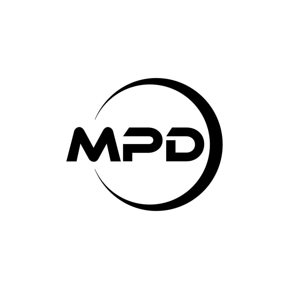 MPD letra logo diseño en ilustración. vector logo, caligrafía diseños para logo, póster ...