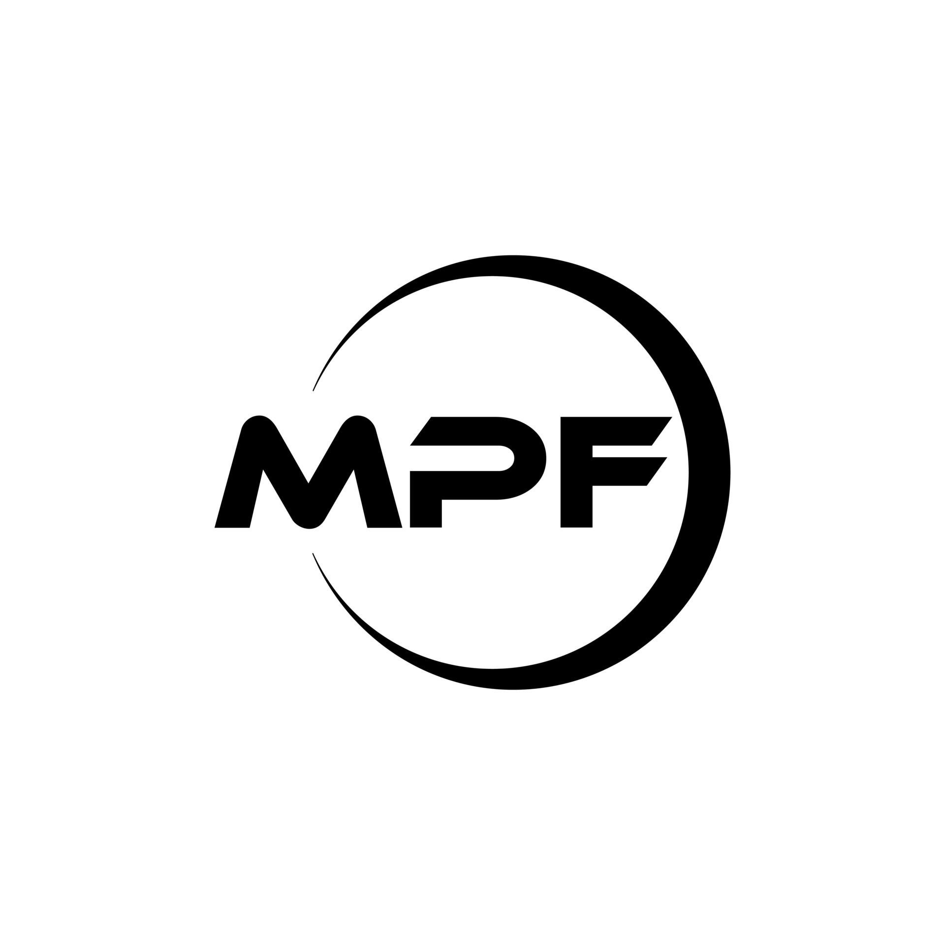 MPF letra logo diseño en ilustración. vector logo, caligrafía diseños para logo, póster ...