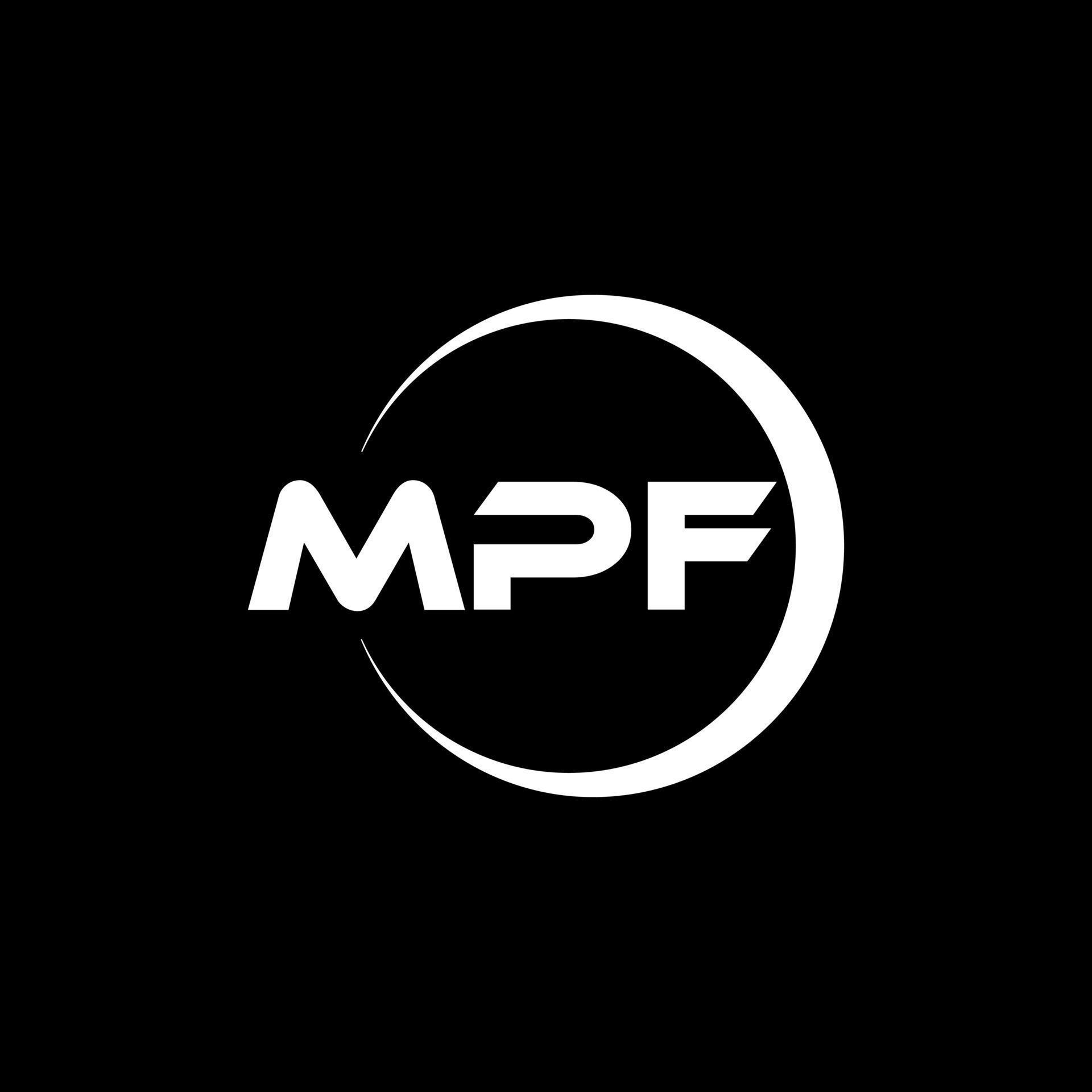 MPF letra logo diseño en ilustración. vector logo, caligrafía diseños para logo, póster ...