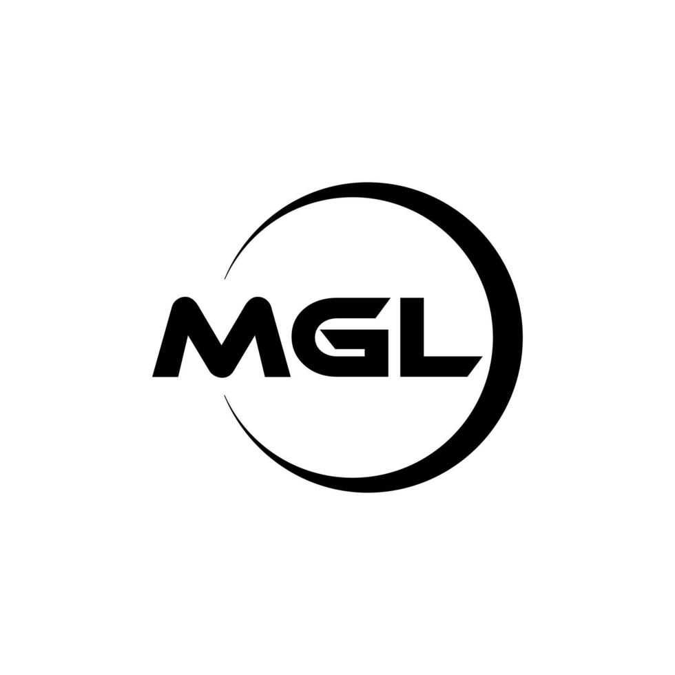 MGL letter logo design in illustration. Vector logo, calligraphy designs for logo, Poster ...