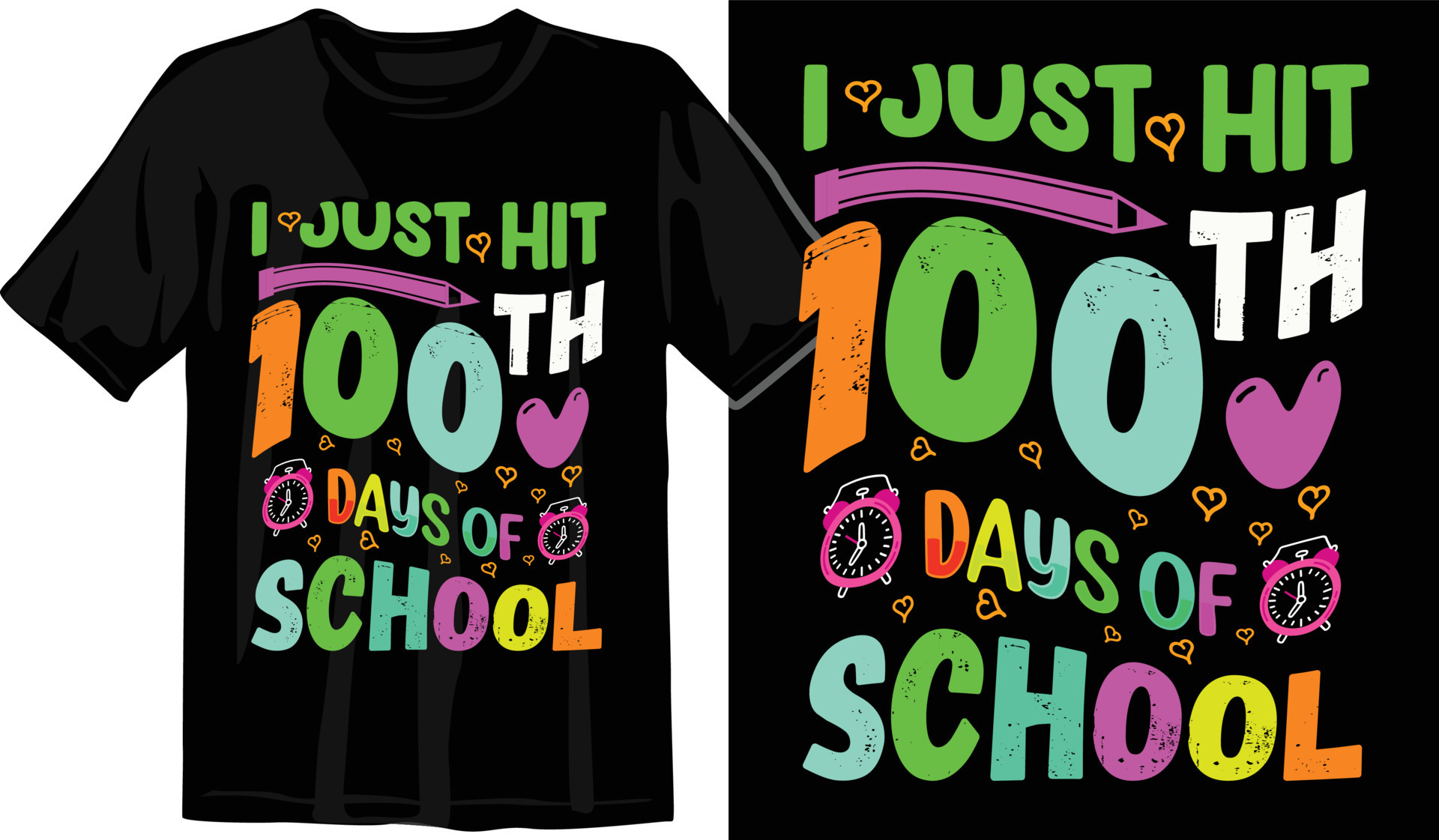 100th Days Of School Hundred Days T Shirt Design 100th Days