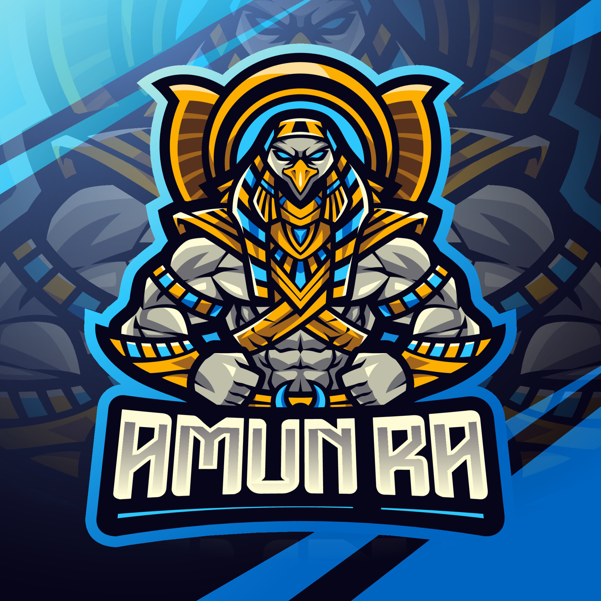amón-ra deporte mascota logo diseño 20399202 Vector en Vecteezy