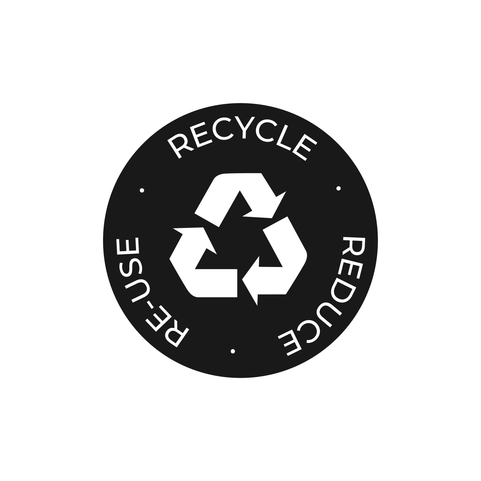 Recycle, reuse, reduce black and white vector icon 20399526 Vector Art ... Recycle, reuse, reduce black and white vector icon 20399526 Vector Art ...