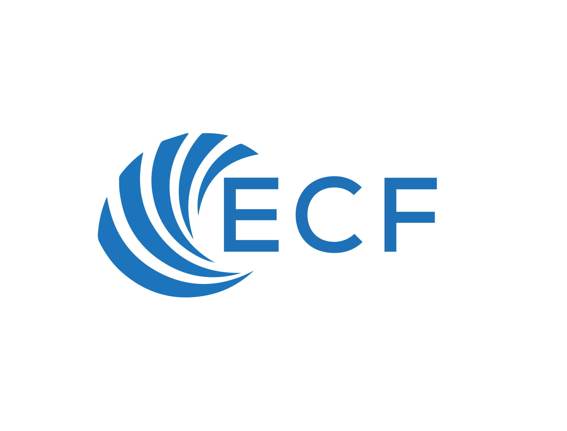 Ecf Letter Logo Design On White Background Ecf Creative Circle Letter Logo Concept Ecf Letter