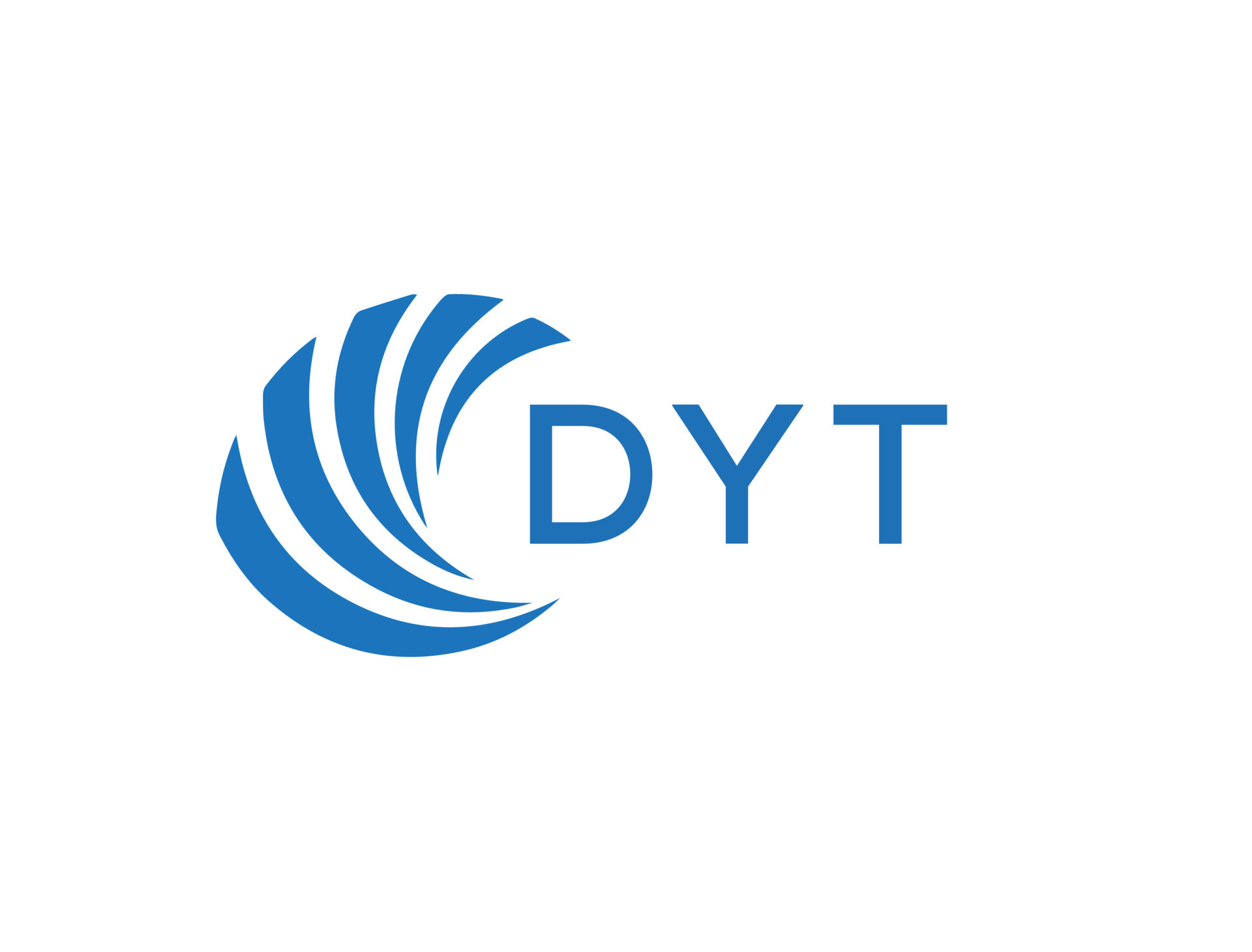 Dyt Letter Logo Design On White Background Dyt Creative Circle Letter