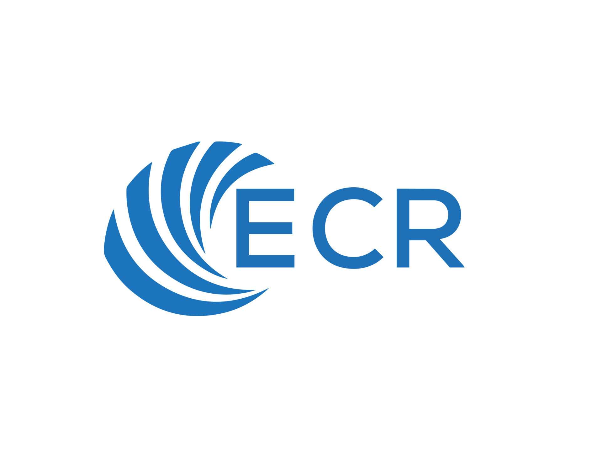 Ecr Letter Logo Design On White Background Ecr Creative Circle Letter