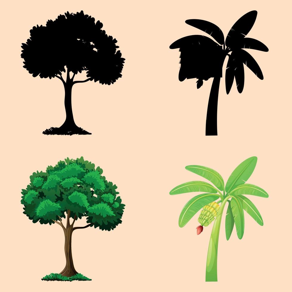 Various tree vectors. Forest and nature concept 20403107 Vector Art at ...