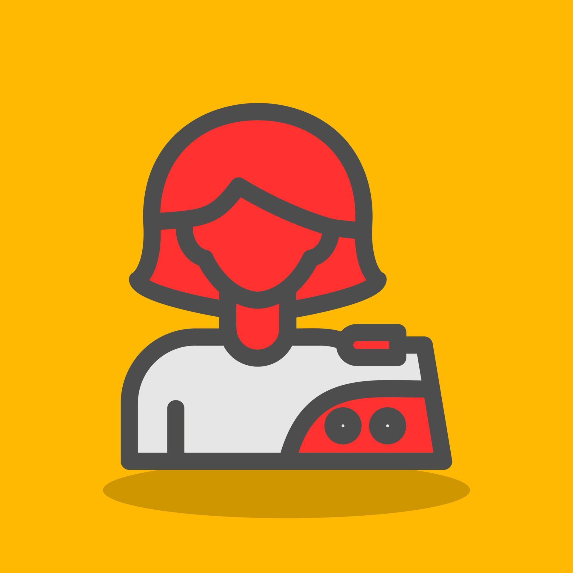 Woman Ironing Clothes Vector Icon Design 20403247 Vector Art At Vecteezy