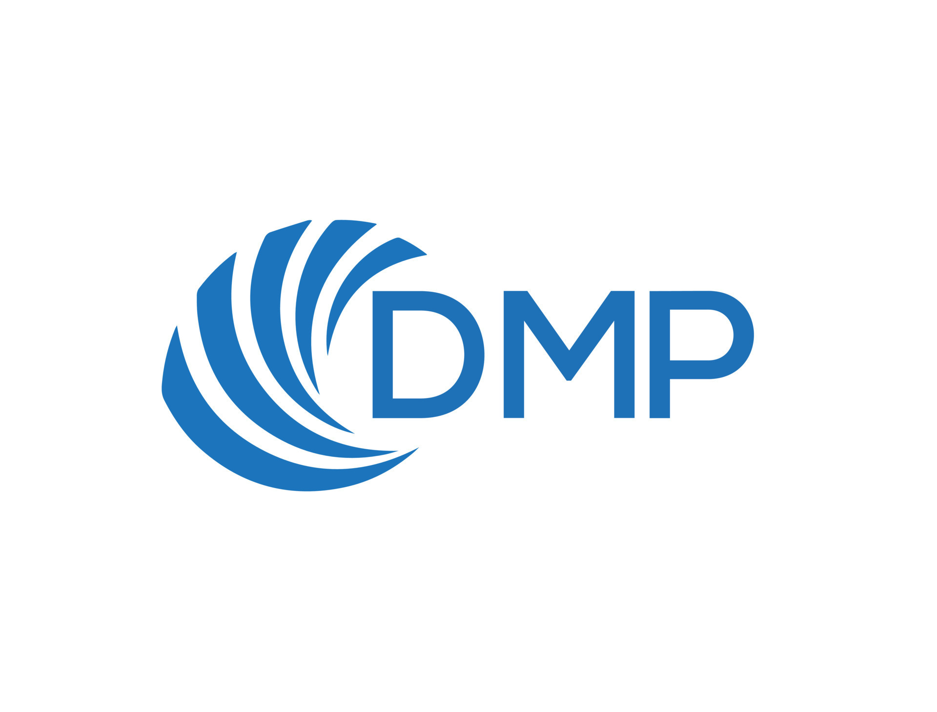 Dmp Letter Logo Design On White Background Dmp Creative Circle Letter