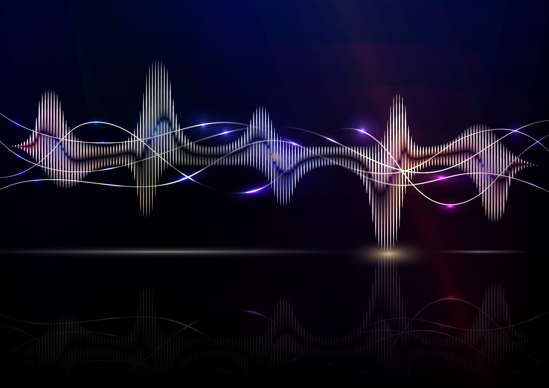 Artistic Soundwave, Wave of colored lines, Abstract Background. vector ...
