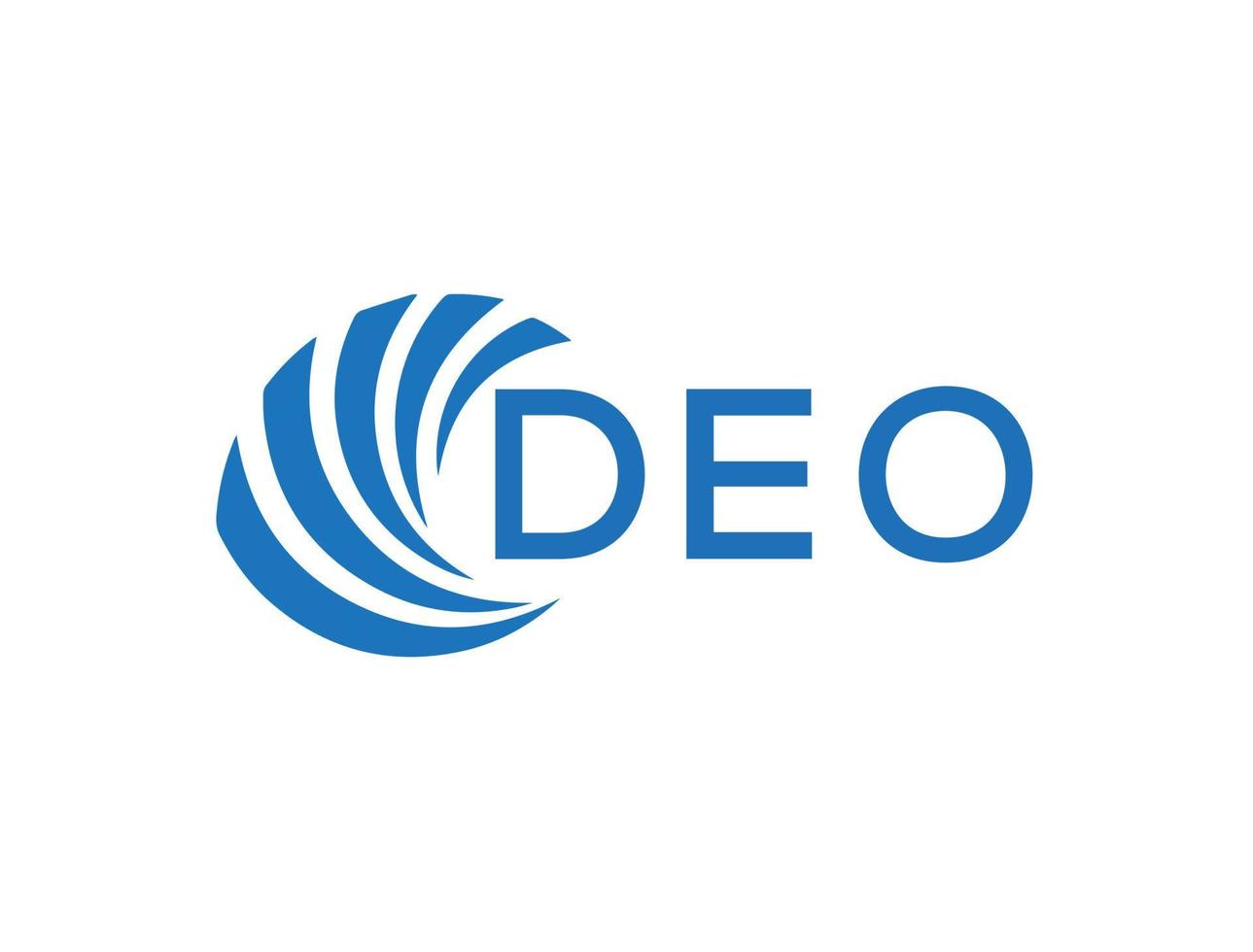 DEO letter logo design on white background. DEO creative circle letter ...