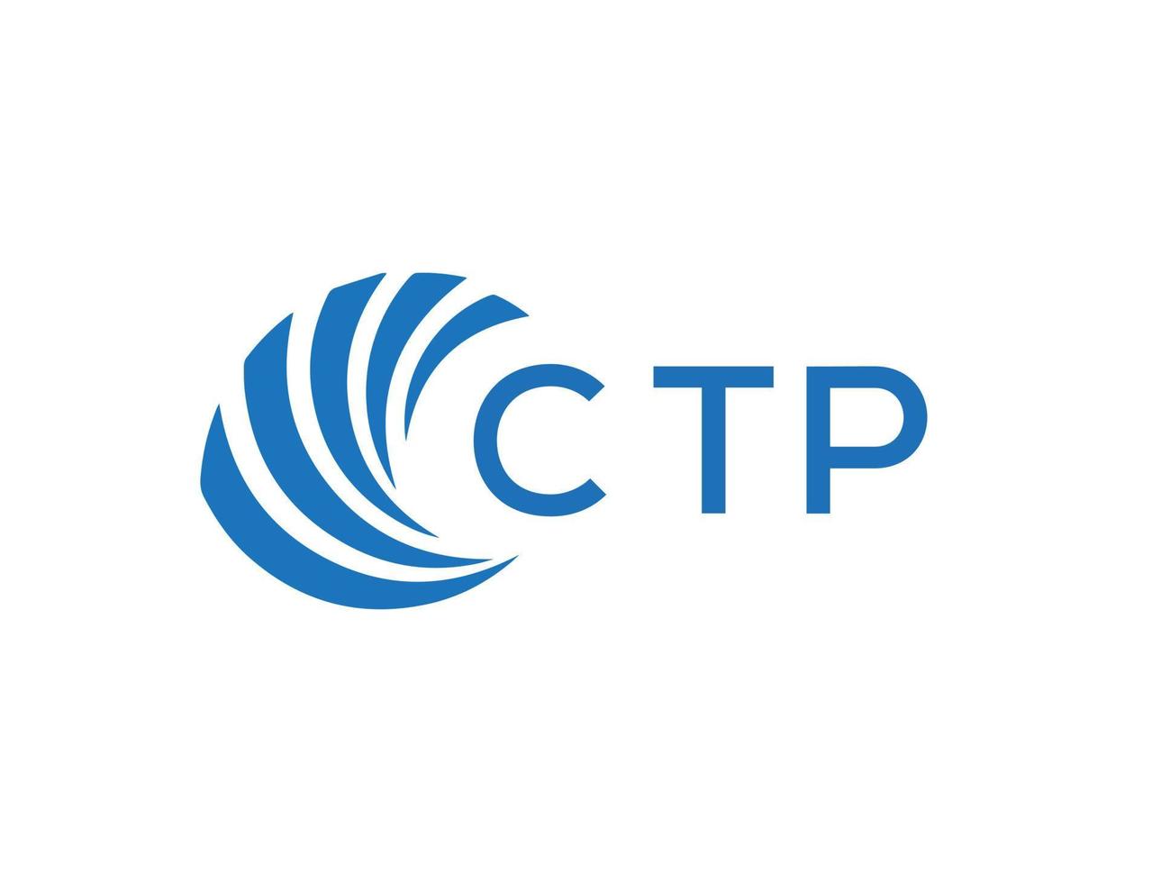 Ctp Letter Logo Design On White Background Ctp Creative Circle Letter Logo Concept Ctp Letter