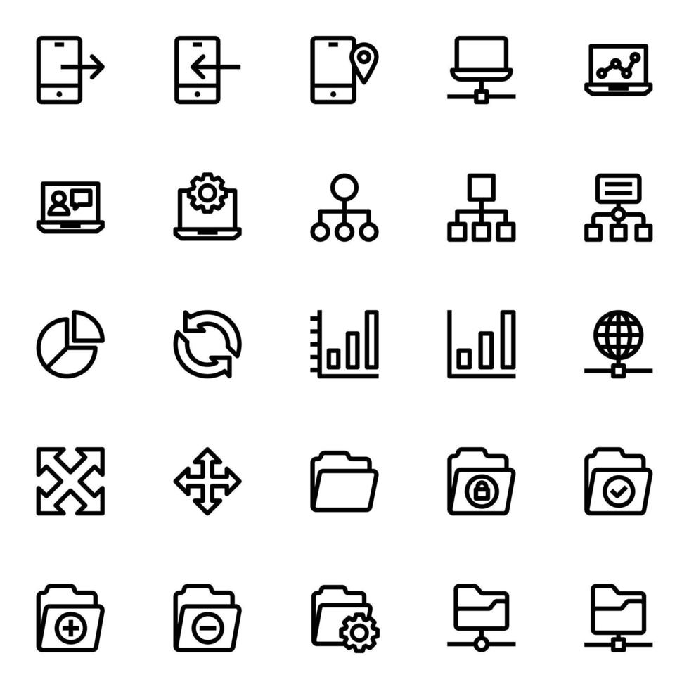Outline icons for data science. 20410390 Vector Art at Vecteezy