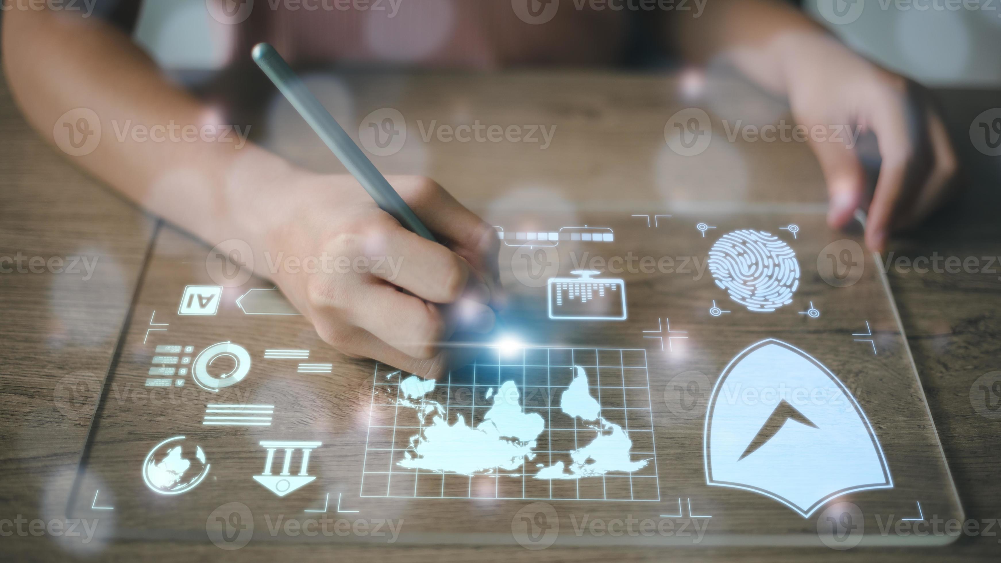 Data scientists. programmers use a laptop to analyze and development at various information on a ...