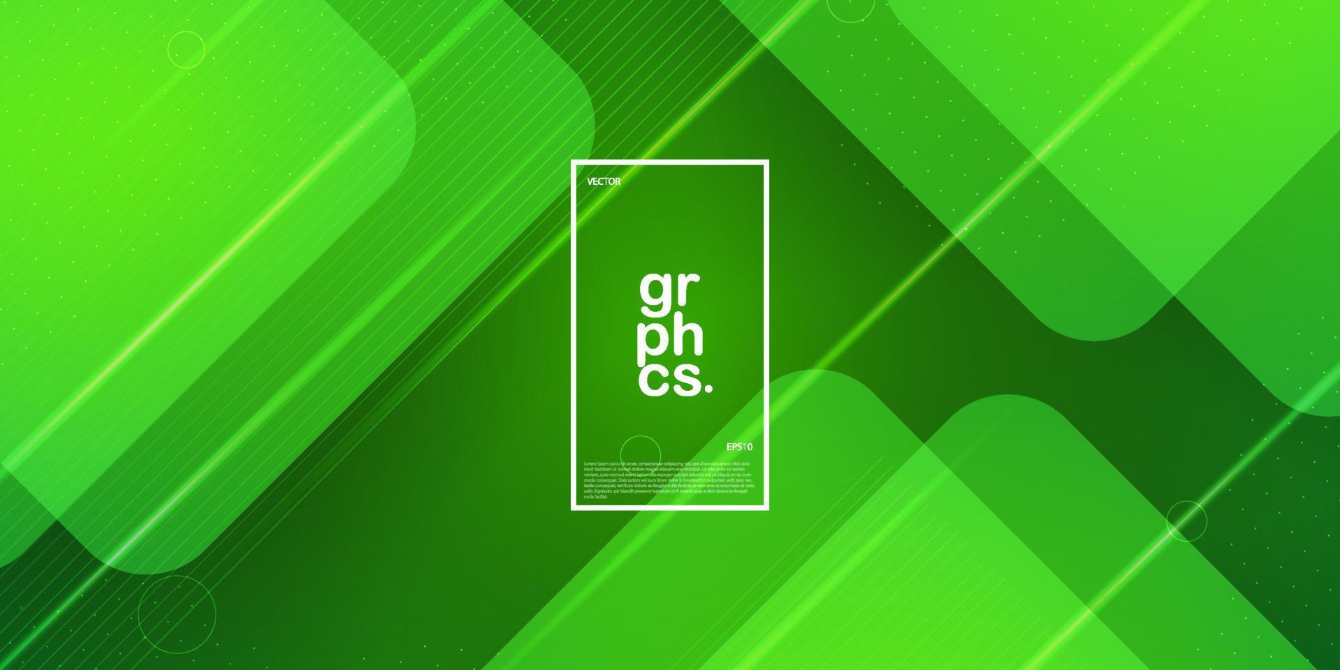 Abstract Green Triange Overlap Layerred Background Template Vector With
