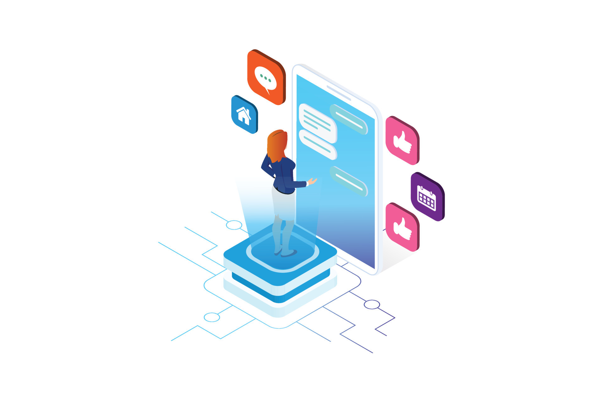 Modern Isometric Programmer Working In A Software Develop Company Office Developing Programming