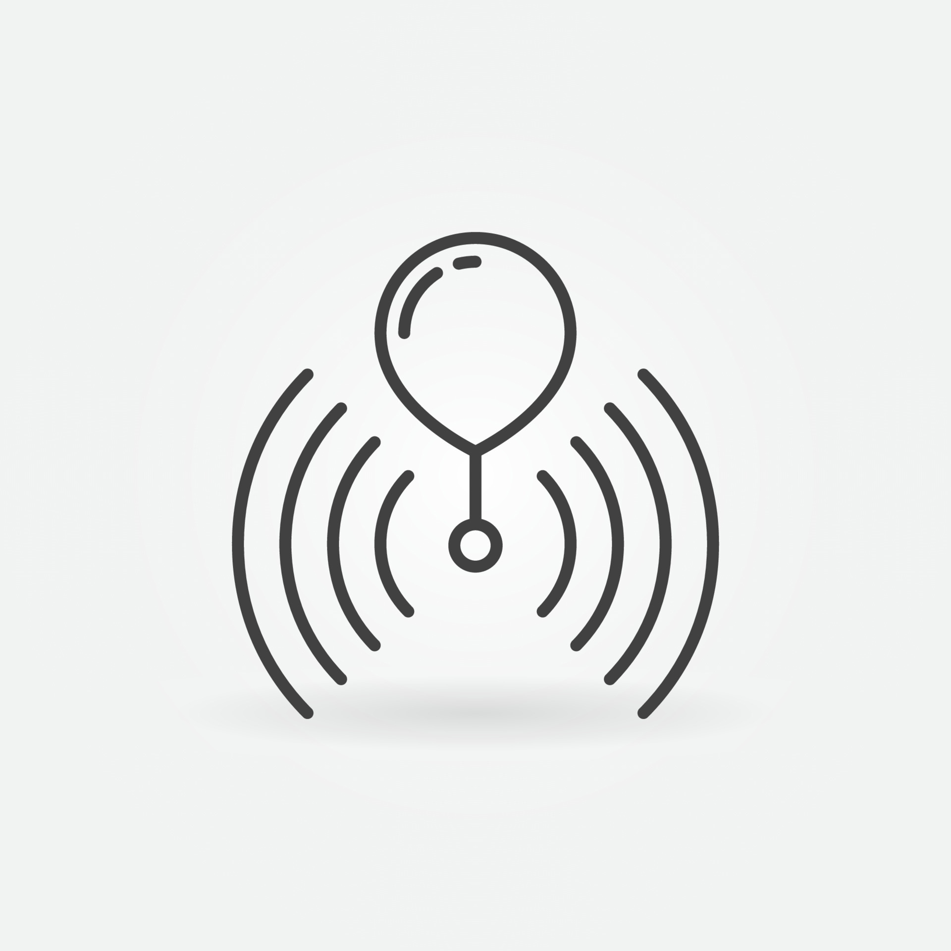 Weather Balloon or Radiosonde vector concept line icon or symbol ... Weather Balloon or Radiosonde vector concept line icon or symbol ...