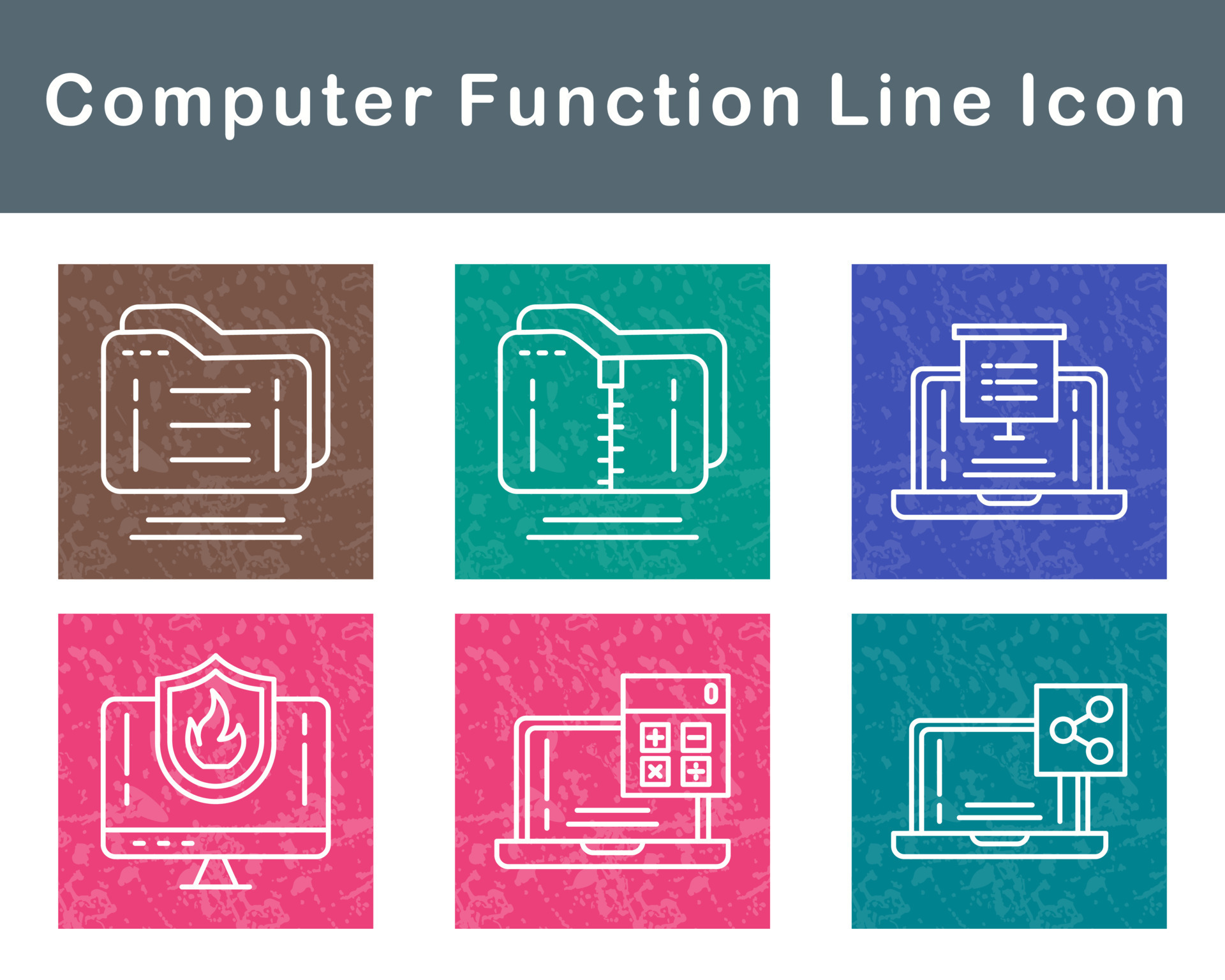 Computer Function Vector Icon Set 20422382 Vector Art at Vecteezy