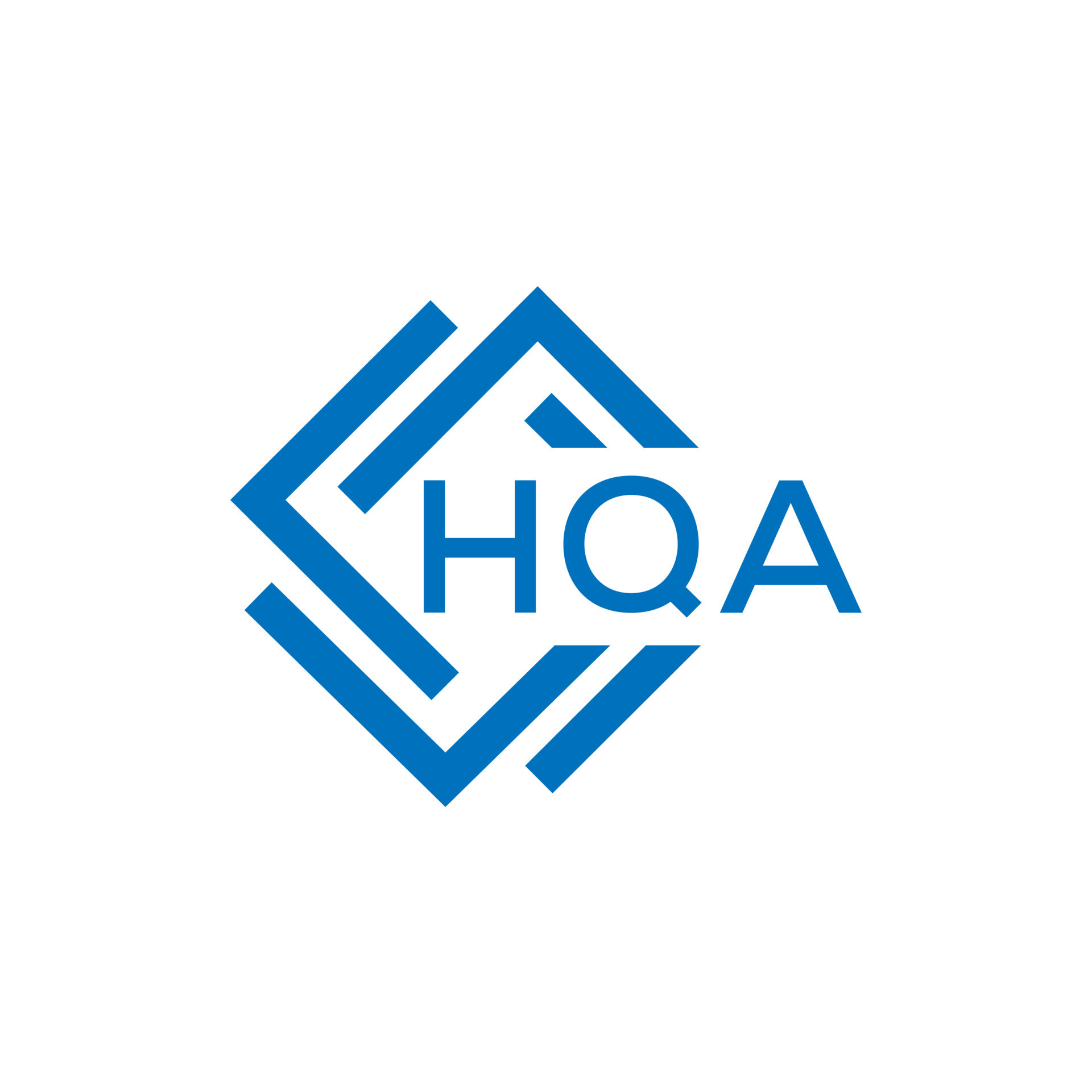 hqa creativo circulo letra logo concepto. hqa letra diseño.hqa letra logo diseño en blanco ...