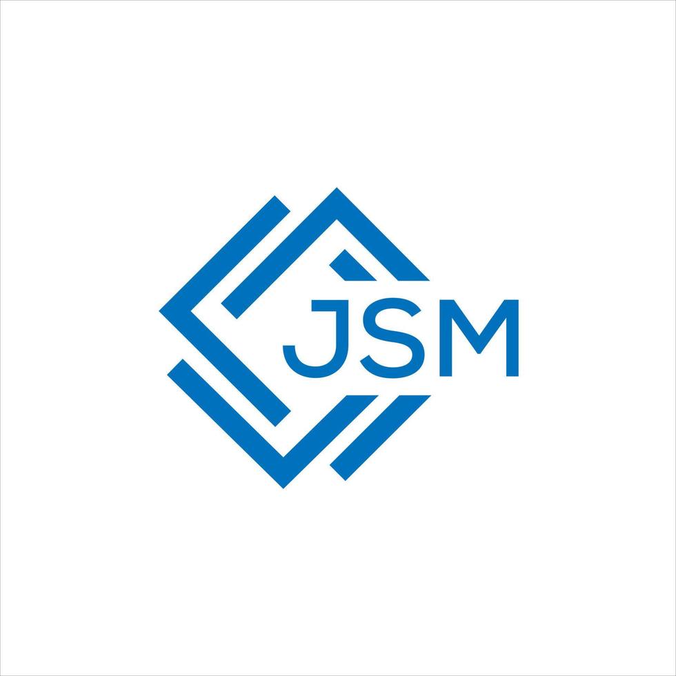 JSM letter logo design on white background. JSM creative circle letter logo concept. JSM letter ...