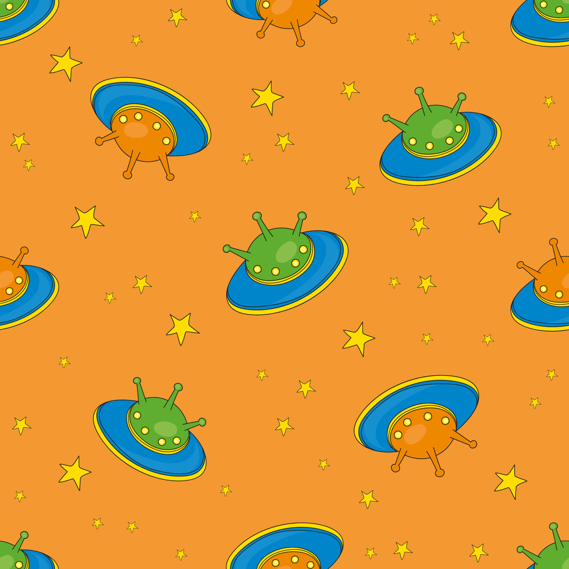 PLANET Space Cartoon Vector Illustration Seamless Pattern 20433710 ...
