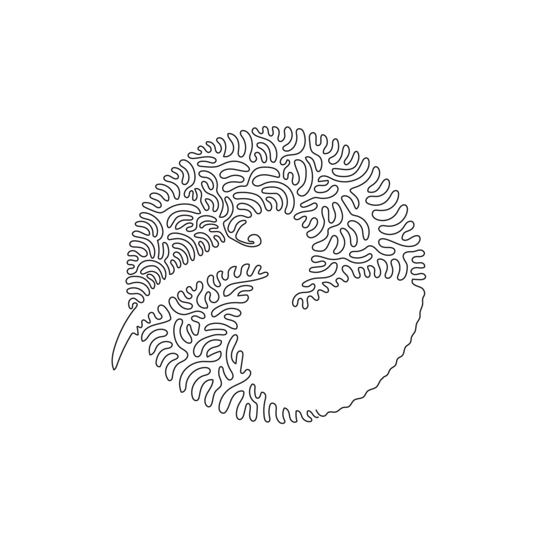 Continuous One Curve Line Drawing Of Funny Ibises Abstract Art In