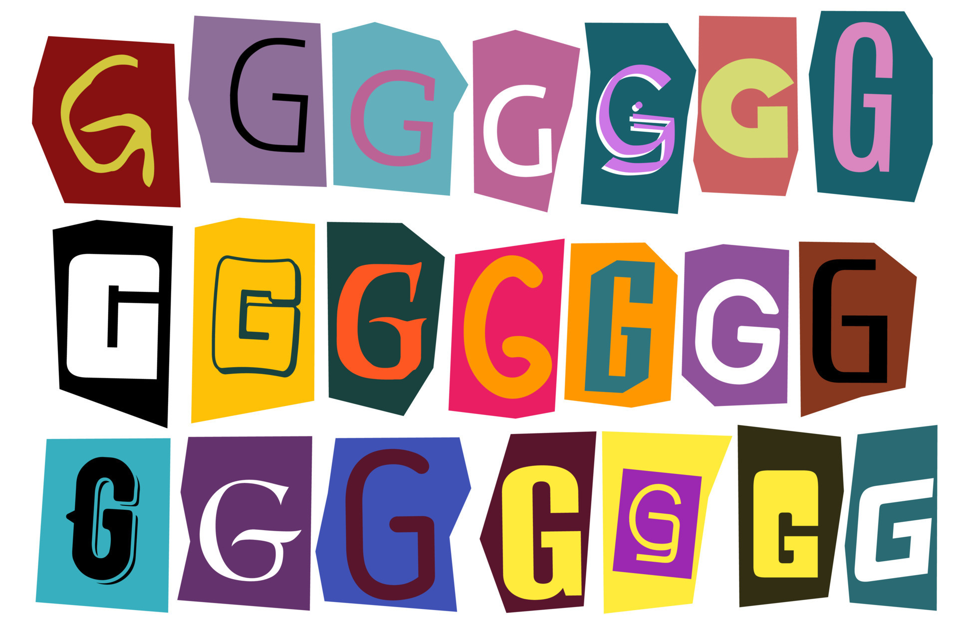 Alphabet G Vector Cut Newspaper And Magazine Letters Paper Style Ransom Note Letter 20436682