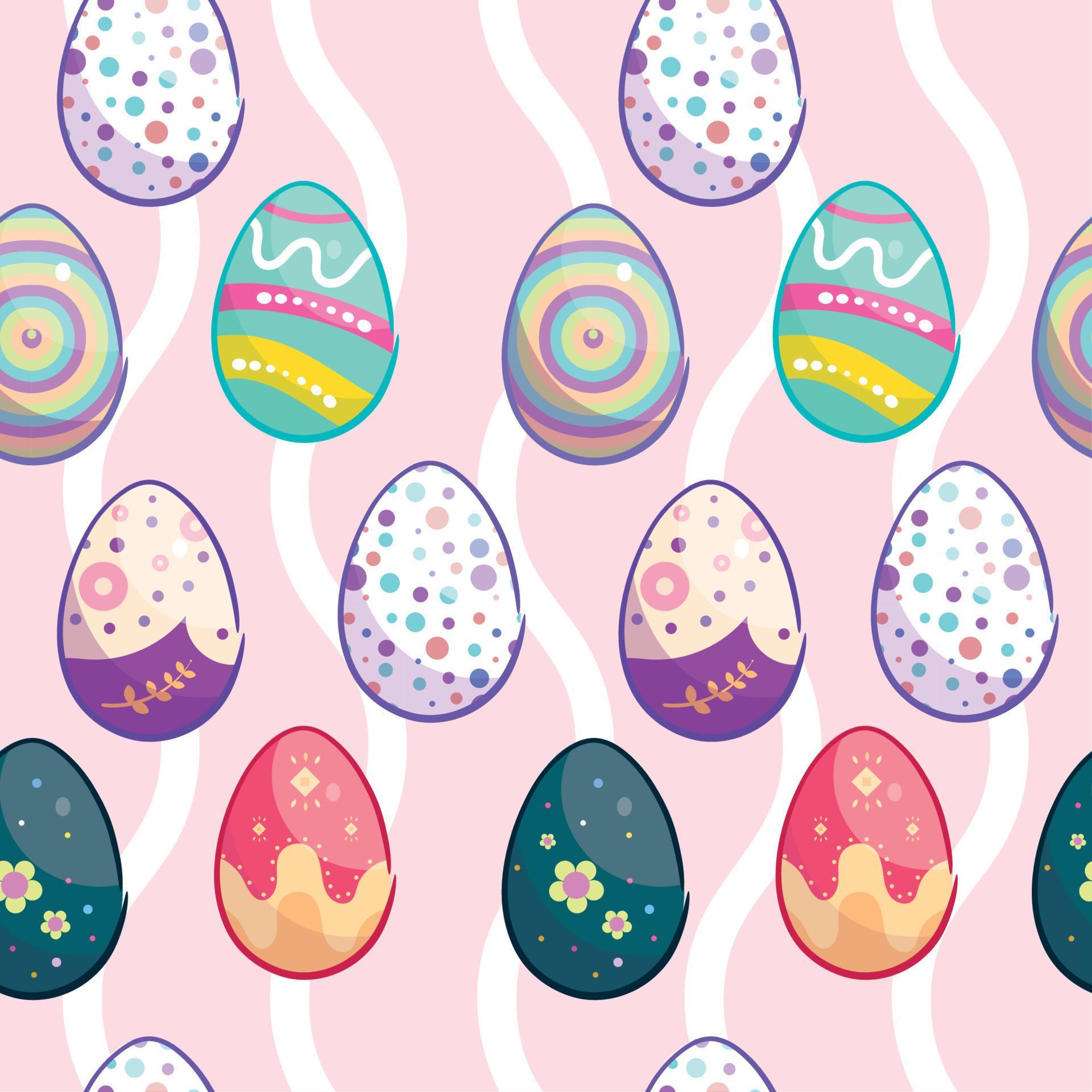 pattern background with easter eggs icons Vector illustration 20442310 Vector Art at Vecteezy