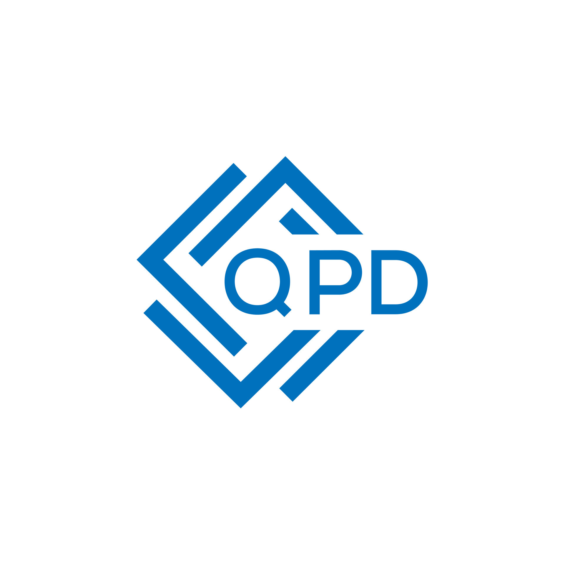 QPD letter logo design on white background. QPD creative circle letter logo concept. QPD letter ...