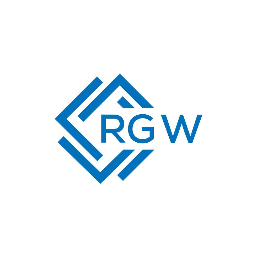 rgw letra logo diseño en blanco antecedentes. rgw creativo circulo ...