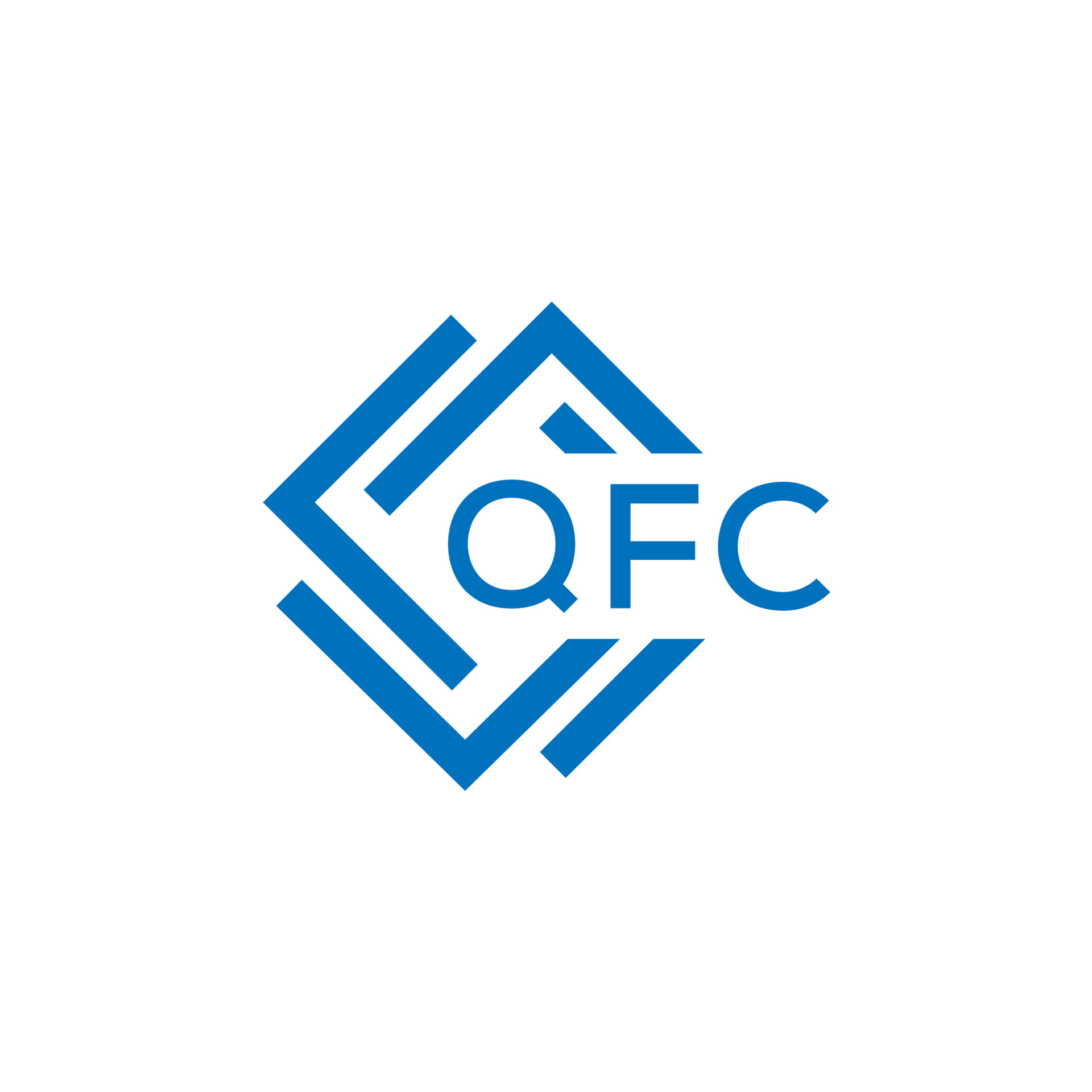 QFC letter logo design on white background. QFC creative circle letter logo concept. QFC letter ...