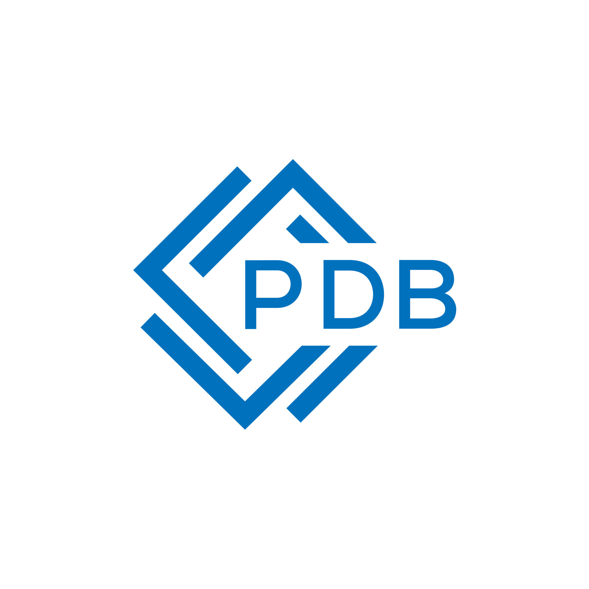 pdb letra logo diseño en blanco antecedentes. pdb creativo circulo ...