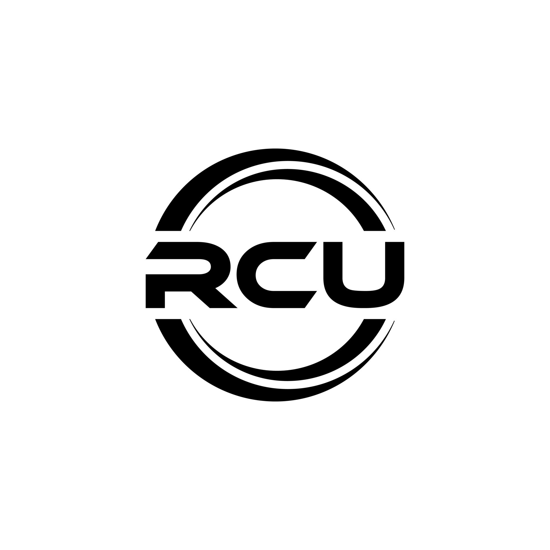 diseño de logotipo de letra rcu en ilustración. logotipo vectorial, diseños de caligrafía para ...