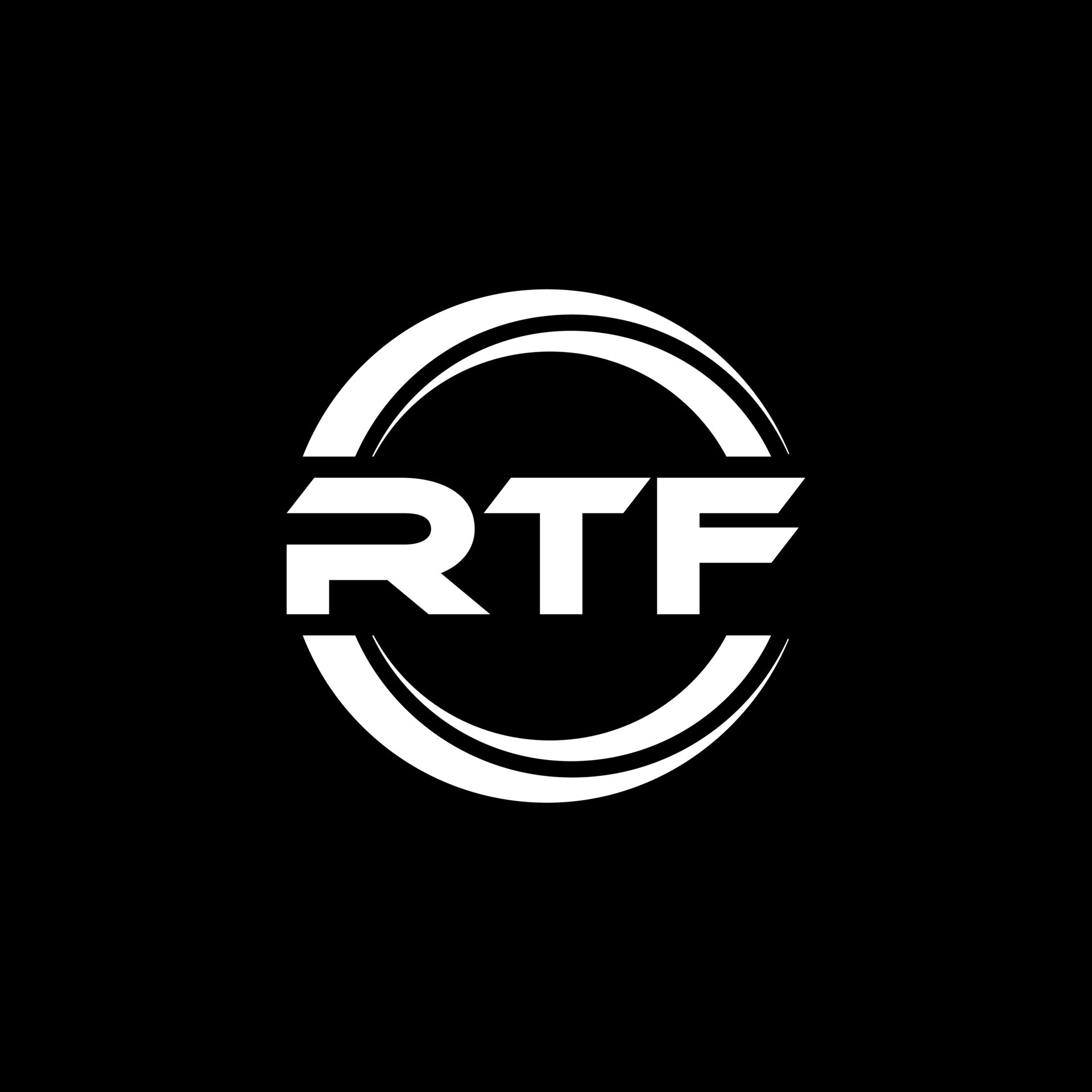 rtf letra logo diseño en ilustración. vector logo, caligrafía diseños para logo, póster ...