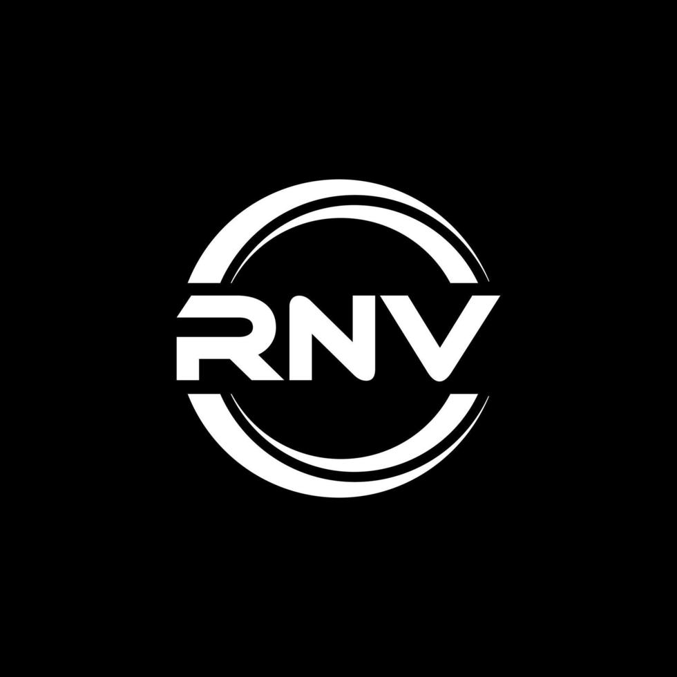 diseño del logotipo de la letra rnv en la ilustración. logotipo vectorial, diseños de caligrafía ...