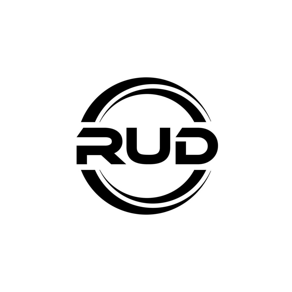 RUD letter logo design in illustration. Vector logo, calligraphy designs for logo, Poster ...