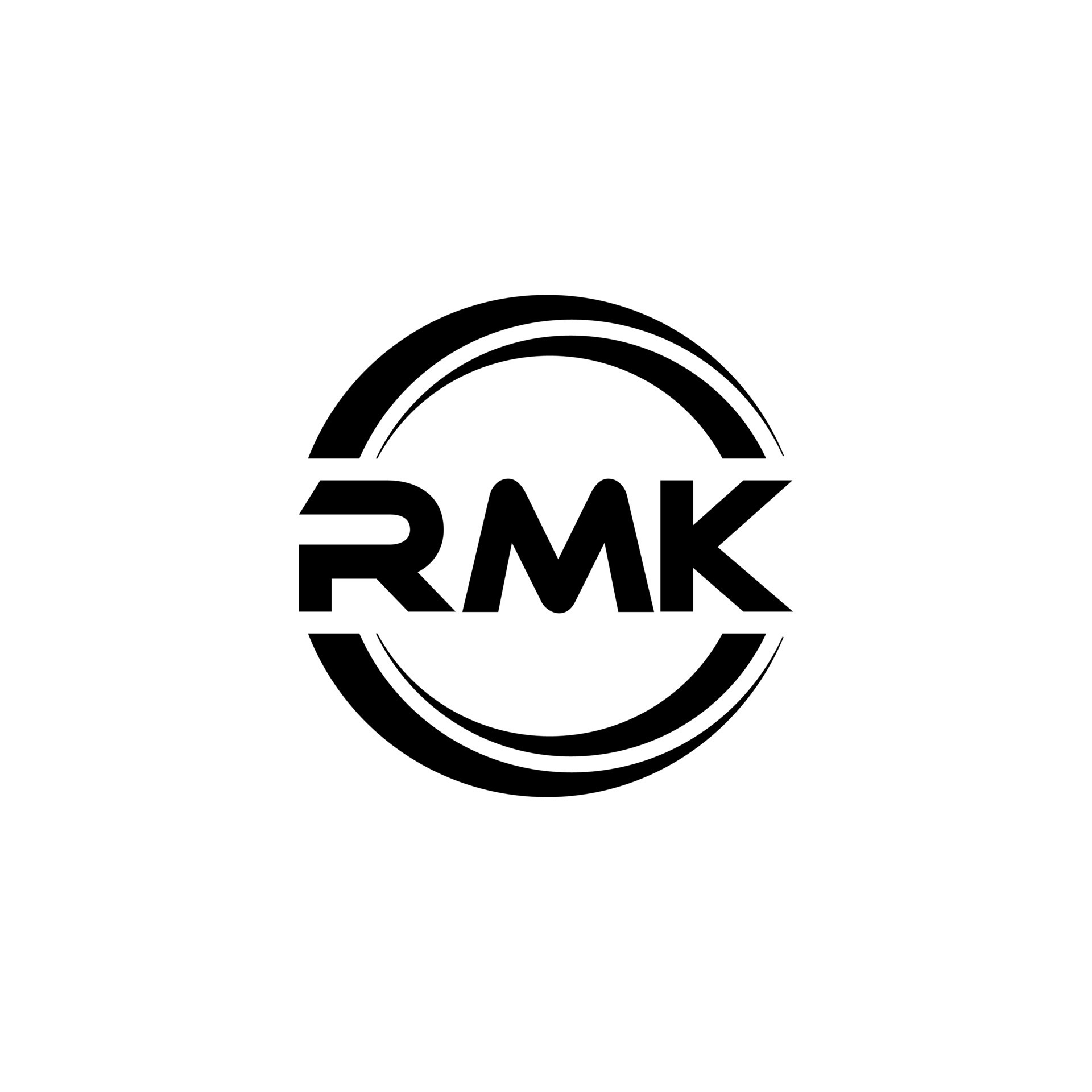 diseño del logotipo de la letra rmk en la ilustración. logotipo vectorial, diseños de caligrafía ...