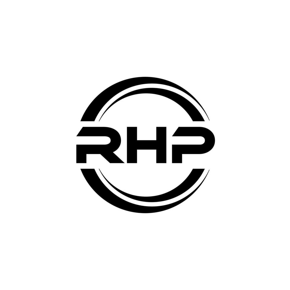 diseño de logotipo de letra rhp en ilustración. logotipo vectorial, diseños de caligrafía para ...