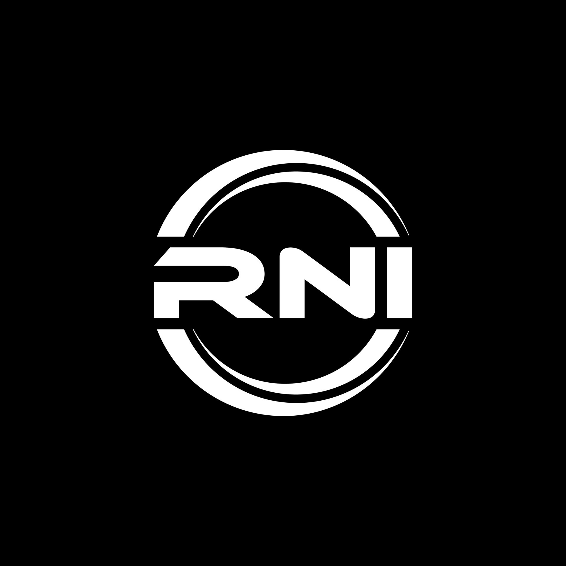 diseño del logotipo de la letra rni en la ilustración. logotipo vectorial, diseños de caligrafía ...