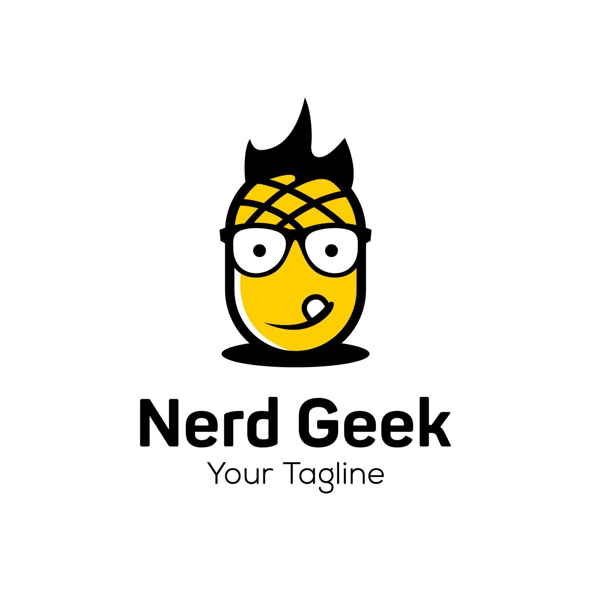Geek and Nerd Logo Character Stock Image vector template 20448579 ...