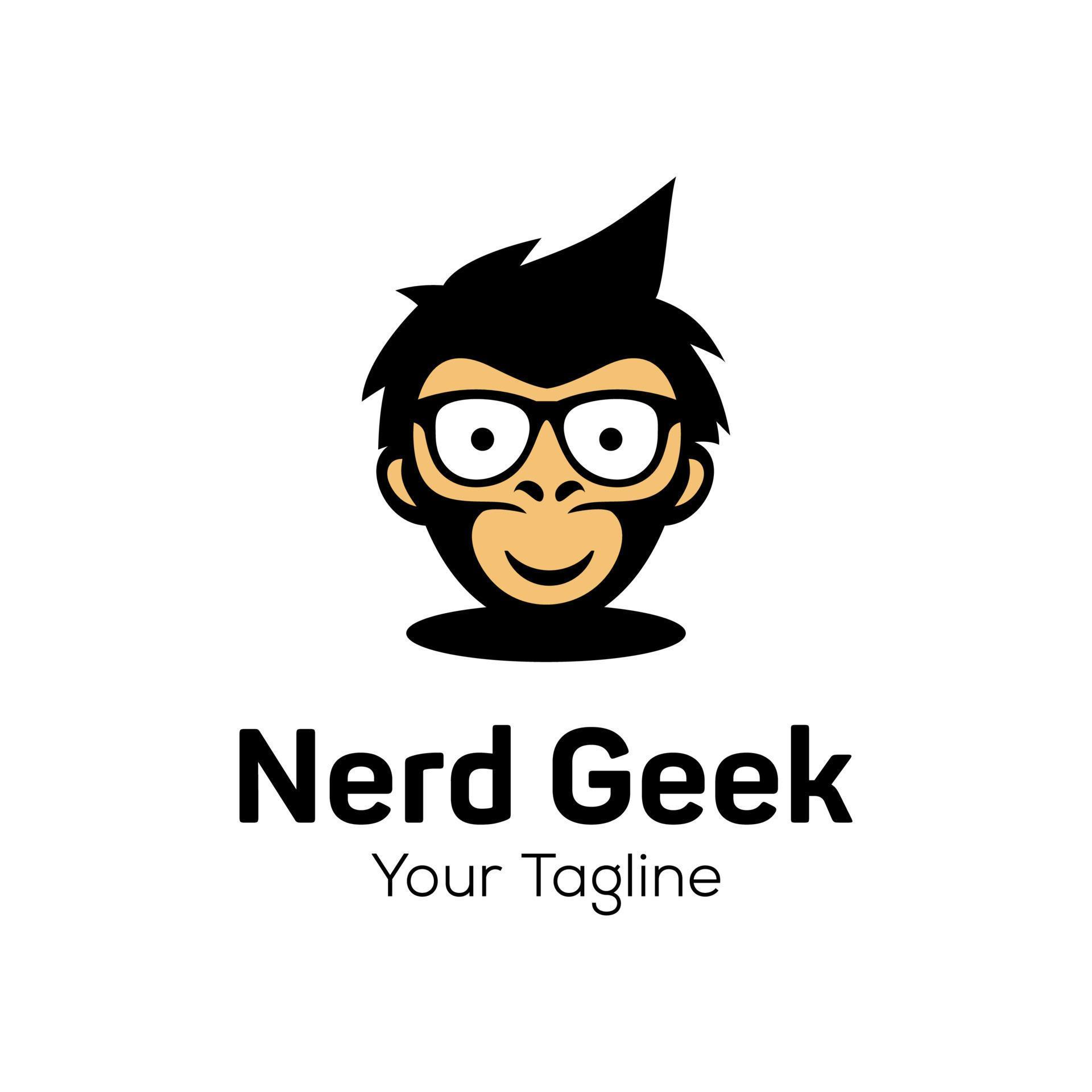 Geek and Nerd Logo Character Stock Image vector template 20448597 ...