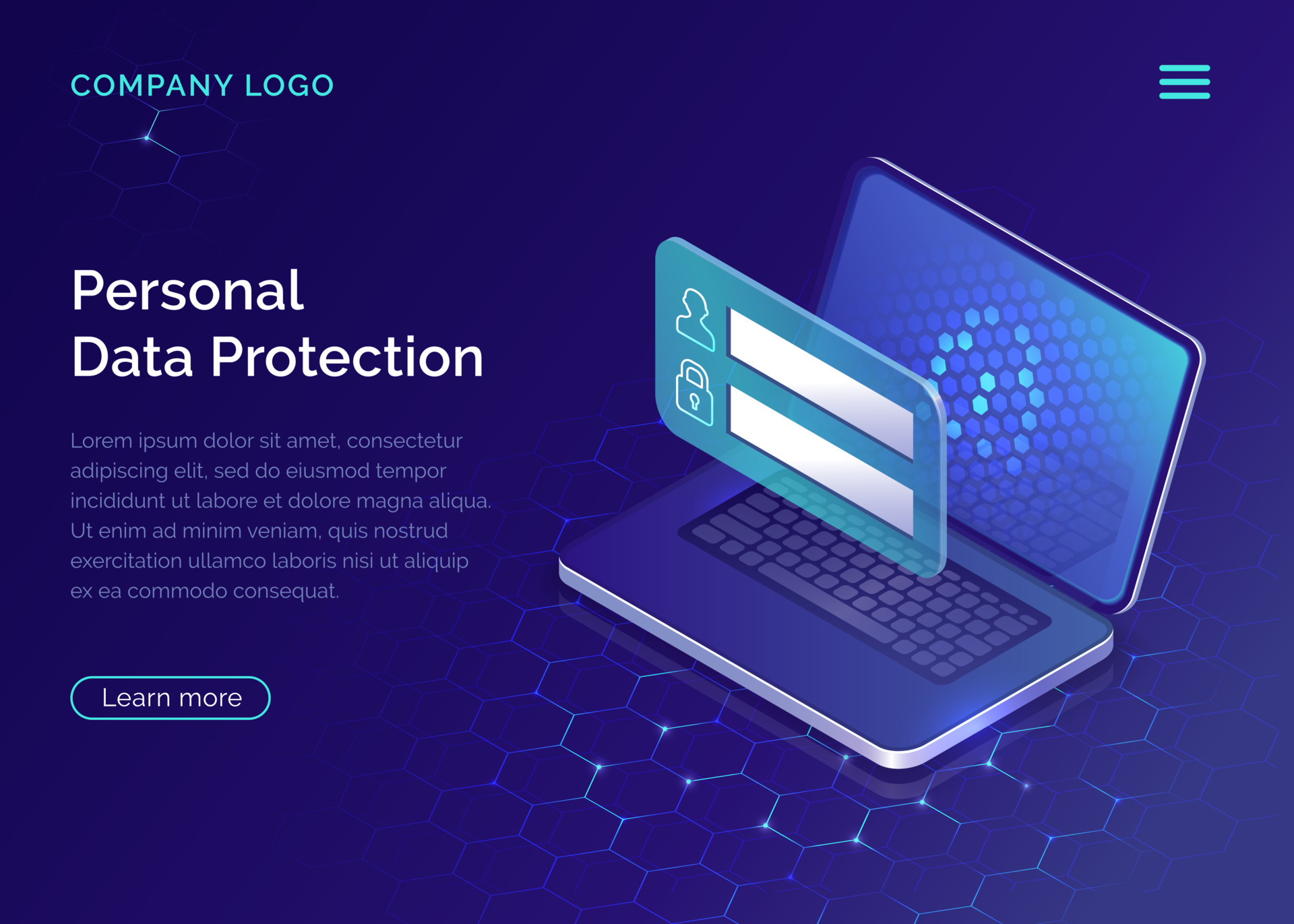 Protecting Personal Data Concept Account Security 20453152 Vector Art At Vecteezy